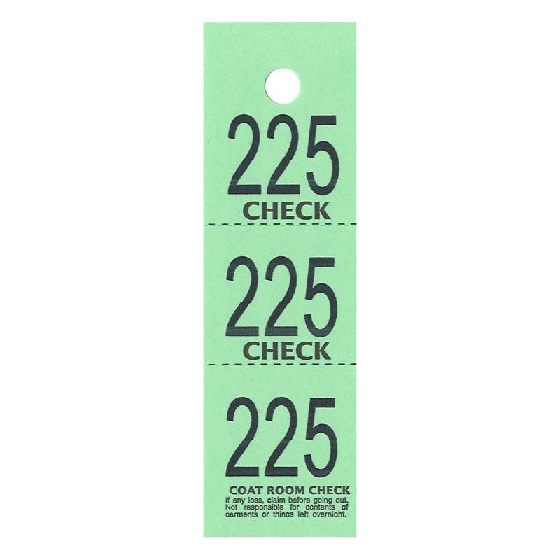 Coat Check Tickets / Tags - Doolins