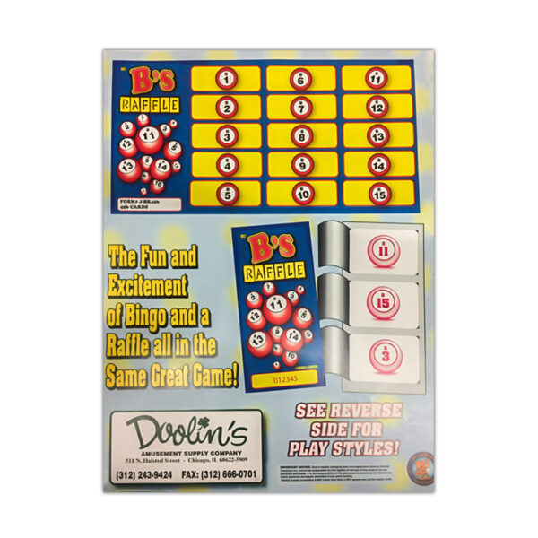 B-Row Raffle 456 Ct Card Game - Doolins